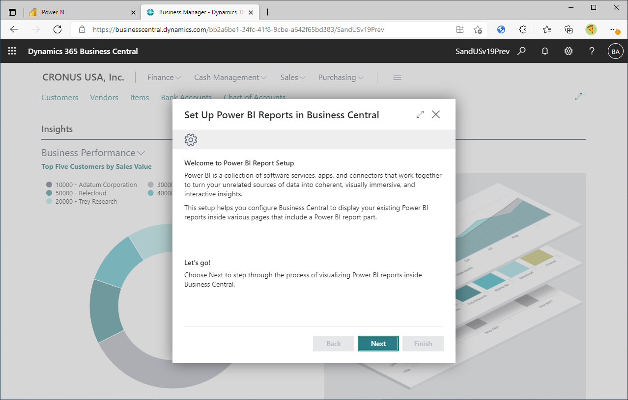 Power BI Workspaces are fully available in Business Central Role-Center ...