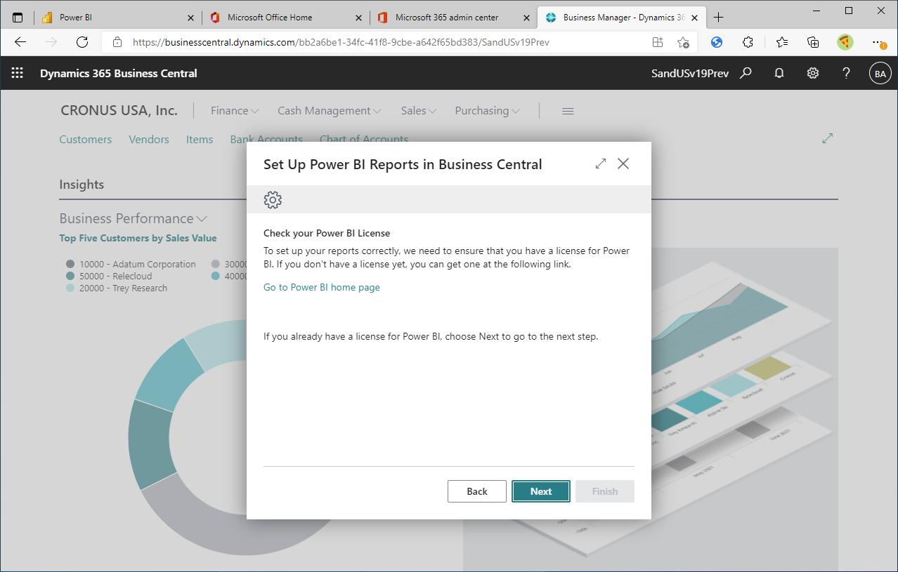 Power BI Workspaces are fully available in Business Central Role-Center ...