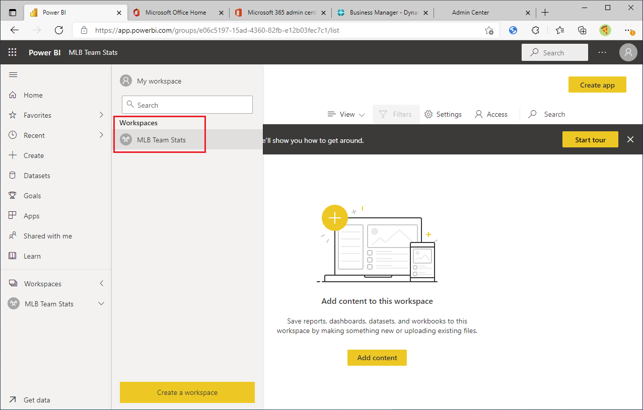 Power BI Workspaces are fully available in Business Central Role-Center ...