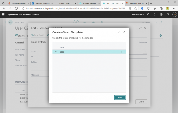 Send mail entities using word templates as body or attachment #2 | IT長のネタ帳