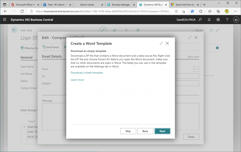 Send mail entities using word templates as body or attachment #2 | IT長のネタ帳