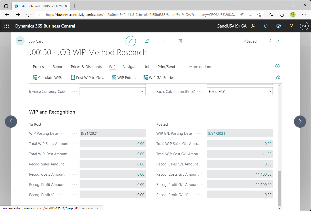 Tips & Tricks of JOB WIP Calculation | IT長のネタ帳