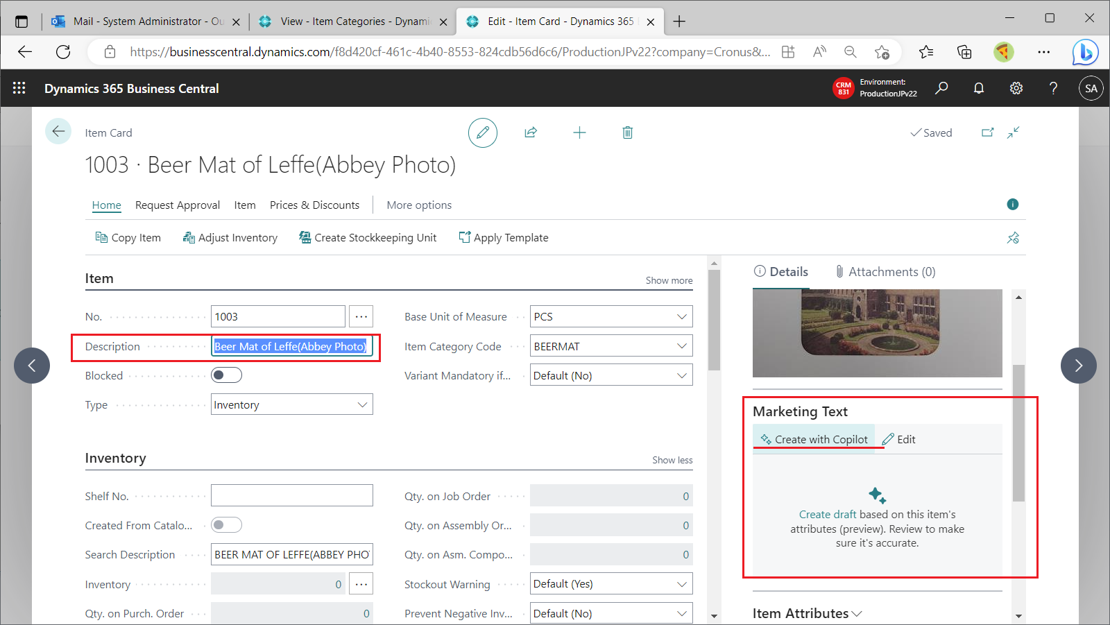 Create Item from Picture and Edit Marketing Text with Copilot | IT長のネタ帳